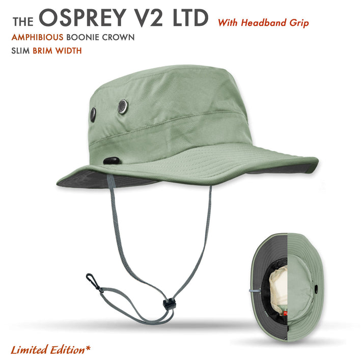 The Shelta Osprey V2 LTD Sun Hat with Headband Grip in Sage Green ...