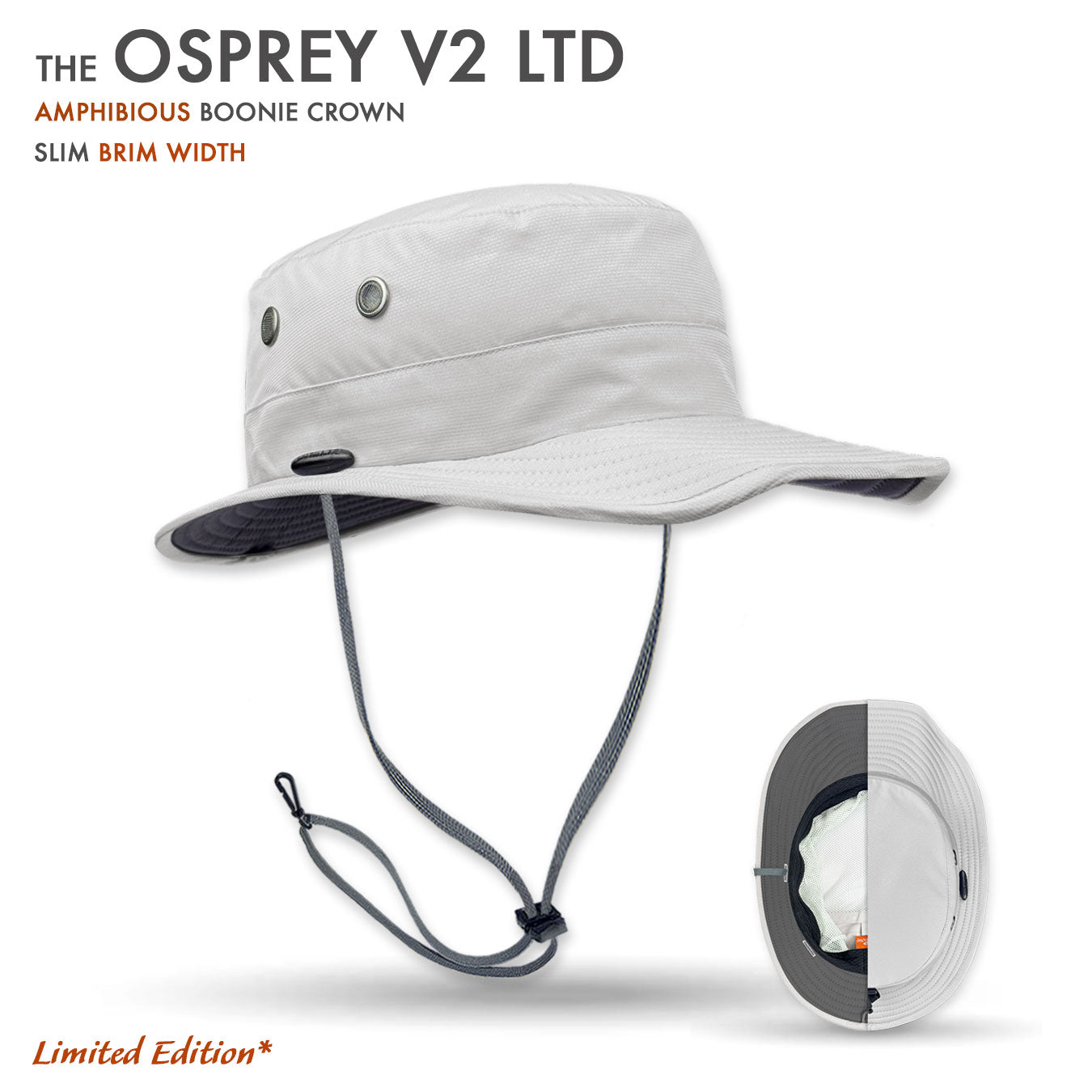 The Shelta Osprey V2 LTD Sun Hat in Light Silver – Sheltahats