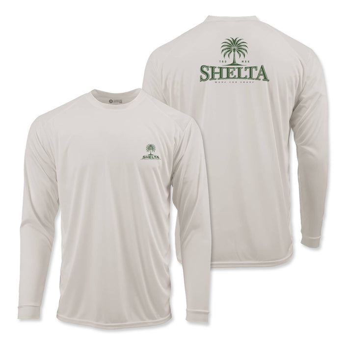 The Shelta L/S Made for Shade Logo in Sand – Sheltahats